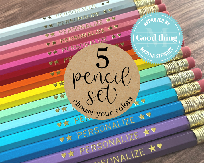 Personalized Pencils Set of 5 – The Positive Pencil Co