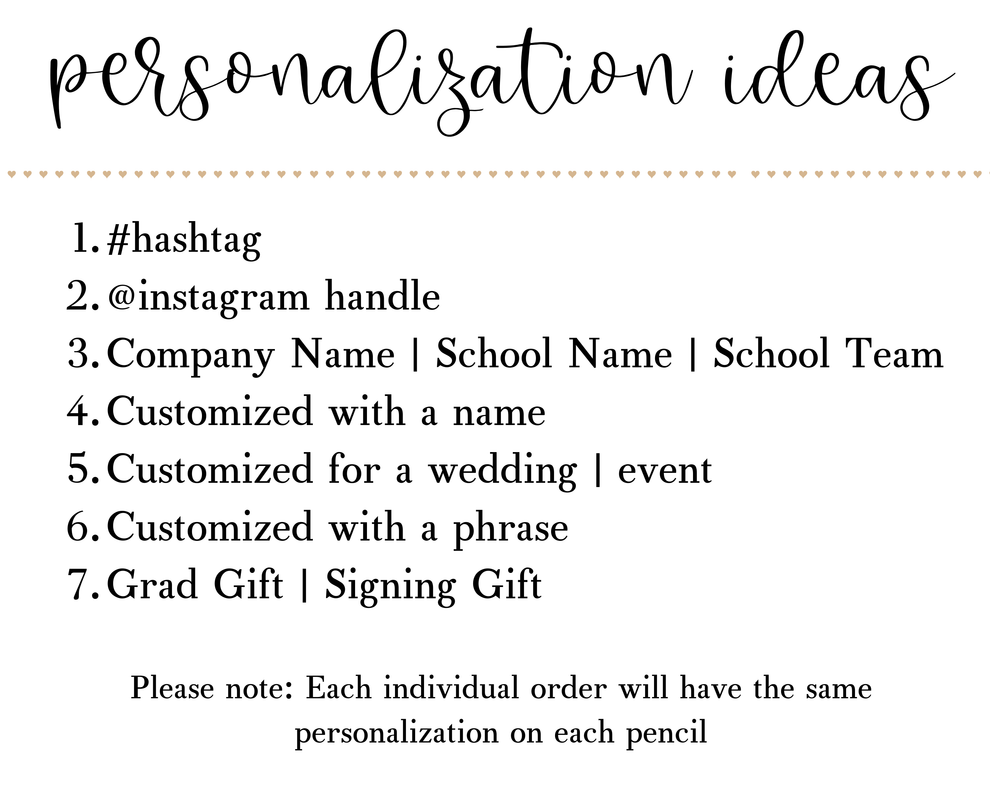 Personalized Pencils Set of 12 – The Positive Pencil Co