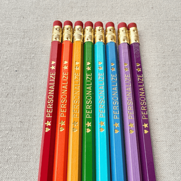 8 Personalized Pencil Set READING RAINBOW – The Positive Pencil Co